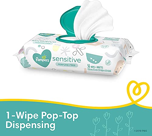 Diapers Size 1, 198 Count and Baby Wipes - Pampers Swaddlers Disposable Baby Diapers and Water Baby Wipes Sensitive Pop-Top Packs, 336 Count (Packaging May Vary)