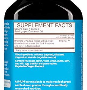 HUM Big Chill - Calming Supplements for Adults with 500mg of Rhodiola Rosea for Stress Relief & Mood Support - Rhodiola Supplement Balances Adrenal Health for Improved Stress Response (30 Capsules)