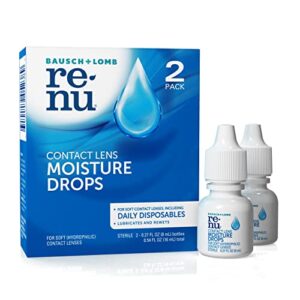 bausch + lomb renu multiplus lubricating & rewetting drops, 0.27 ounce bottle twinpack (packaging may vary)