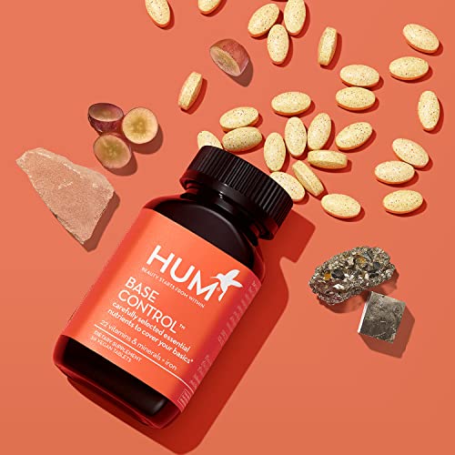 HUM Base Control - Daily Women's Multivitamin & Minerals with B Complex, Vitamin C, 22 Micro-Nutrients + Iron Supplement to Support Pre Menopause Women Non-GMO, Soy-Free, Gluten-Free (30 Tablets)