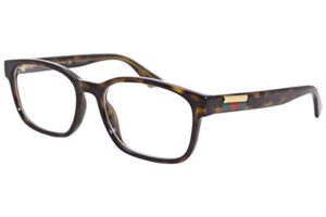 gucci gucci-logo gg0749o 005 eyeglasses men’s havana full rim optical frame 55mm