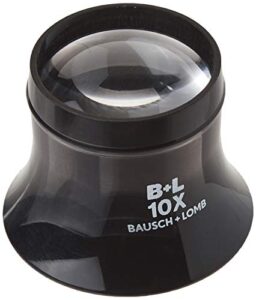 loupe by bausch & lomb, 10x watchmaker loupe, sight savers, black