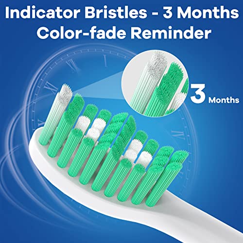 BrightDeal Toothbrush Heads for Philips Sonicare Essence Elite Advance Xtreme CleanCare E-Series Electric Sonic Screw-on Brush Replacement HX7022/66 HX7023 HX7001 with Cap, 6 Pack