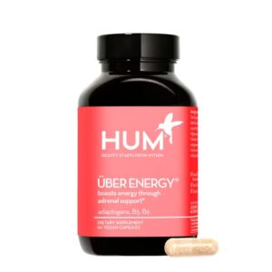 HUM Uber Energy - Adrenal & Energy Support Supplement with Ashwagandha Root & Vitamin B - Designed for Stress Relief, Adrenal Health, Memory and Focus (60 Vegetarian Capsules)