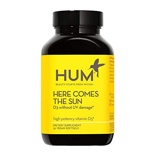 HUM Here Comes The Sun - Immune Support Supplement with Vitamin D to Support a Healthy Immune System & Calcium Absorption - Vegan Vitamin D3 to Support Radiant Skin, Mood + Bone Health (30 Softgels)