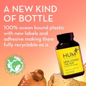 HUM Here Comes The Sun - Immune Support Supplement with Vitamin D to Support a Healthy Immune System & Calcium Absorption - Vegan Vitamin D3 to Support Radiant Skin, Mood + Bone Health (30 Softgels)