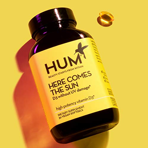 HUM Here Comes The Sun - Immune Support Supplement with Vitamin D to Support a Healthy Immune System & Calcium Absorption - Vegan Vitamin D3 to Support Radiant Skin, Mood + Bone Health (30 Softgels)