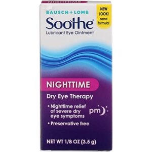 bausch & lomb advanced relief preservative free night time lubricant eye ointment,3.5g tubes (pack of 2)