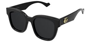 gucci women’s oversized square sunglasses, shiny black, one size