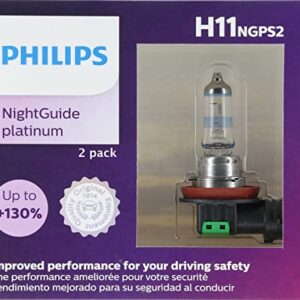 Philips Automotive Lighting H11 NightGuide Platinum Upgrade Headlight Bulb, Pack of 2