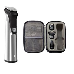 Philips Norelco Multi Groomer - 25 Piece Mens Grooming Kit for Beard, Body, Face, Nose, and Ear Hair Trimmer,Shaver, and Clipper with Premium Storage Case - NO Blade Oil Needed, MG7770/49