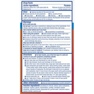 Zicam Cold Remedy Nasal Swabs with Cooling Menthol & Eucalyptus, 20 Count (Pack of 1)