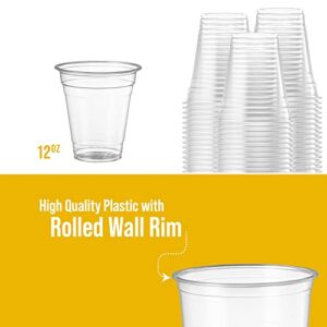 [40 Sets - 16 Oz] Crystal Clear PET Plastic Cups With - Dome lids & Straws for Iced Coffee, Cold Drinks, Milkshake, Slush Cups, Smoothies Slurpee, Party's, Plastic Disposable Cups