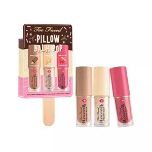 too faced pillow balm pop rich & creamy lip balm trio