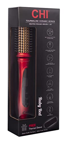 CHI Amplitude Ceramic Heated Round Brush, Ruby Red