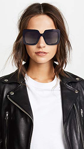 Gucci Women's GG Square Oversized Sunglasses, Black/Gradient Grey, One Size