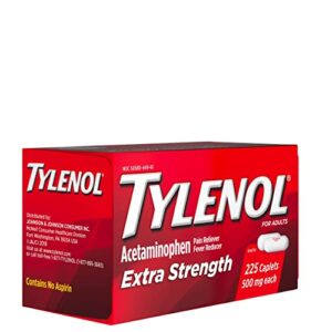 Tylenol Extra Strength Caplets with 500 mg Acetaminophen Pain Reliever Fever Reducer, 225 Count