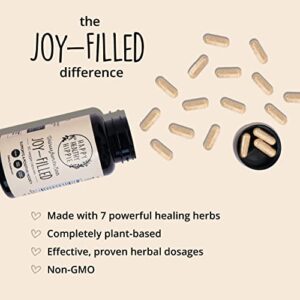 Joy-Filled Mood Support Supplement with St Johns Wort | Helps Calm The Mind & Body, Stress Relief Energy Supplements | 100% Plant-Based | Ashwagandha, Rhodiola, Eleuthero | Herbal Adaptogens, 60 ct