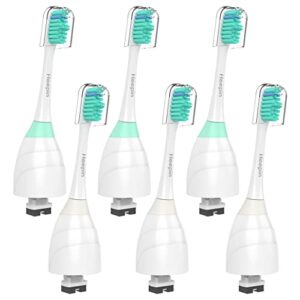 replacment brush heads compatible with philips sonicare e-series essence, xtreme, elite, advance, and cleancare electric toothbrush, toothbrush replacment heads refills, 6 pack