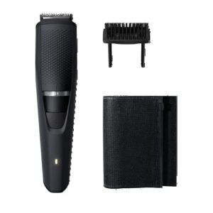 philips norelco beard trimmer and hair clipper, cordless grooming, rechargeable, adjustable length, beard trimmer and hair clipper, no blade oil needed, bt3210/41