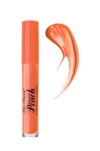 too faced sweet peach creamy peach oil lip gloss – poppin peach