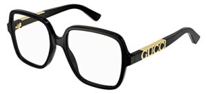 gucci gg1193o 001 black square women’s eyeglasses