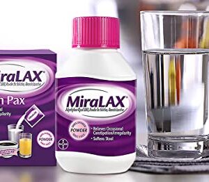 MiraLAX Laxative Powder for Gentle Constipation Relief, #1 Dr. Recommended Brand, 45 Dose Polyethylene Glycol 3350, Stimulant-Free, Softens Stool