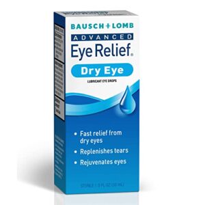 Bausch & Lomb Eye Drops for Dry Eyes & Redness Relief, Transparent, 0.5 Fl Oz (Pack of 3) (Packaging May Vary)