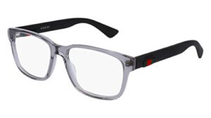 gucci gg0011o eyeglasses – grey/black (007) – 55mm