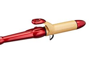 Chi Air Ca1038 Texture Tourmaline Ceramic Curling Iron 1 1/2 Inch, , Fire Red