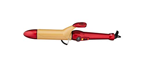 Chi Air Ca1038 Texture Tourmaline Ceramic Curling Iron 1 1/2 Inch, , Fire Red