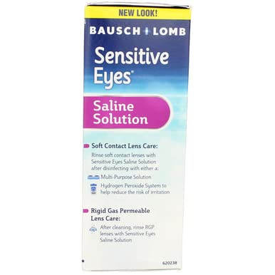 Bausch & Lomb Sensitive Eyes Plus Saline Solution 12 oz (Pack of 7)