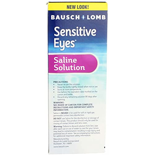 Bausch & Lomb Sensitive Eyes Plus Saline Solution 12 oz (Pack of 7)