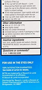 Eye Wash by Bausch & Lomb, Eye Relief Solution that Cleans, Refreshes, and Soothes, 4 Fl Oz