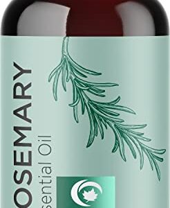 Pure Rosemary Essential Oil for Aromatherapy - Pure Rosemary Oil for Hair Skin and Nails - Refreshing Rosemary Essential Oil for Diffusers Plus Dry Scalp Treatment and Hair Oil for Enhanced Shine