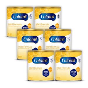 enfamil infant formula, milk-based baby formula with iron, omega-3 dha & choline, powder can, 12.5 oz (case of 6)