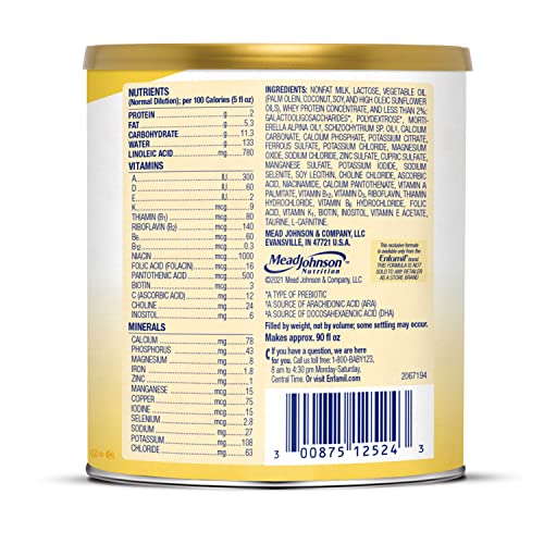 Enfamil Infant Formula, Milk-based Baby Formula with Iron, Omega-3 DHA & Choline, Powder Can, 12.5 Oz (Case of 6)