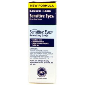 Bausch & Lomb Sensitive Eyes Rewetting Drops 1 oz (Pack of 8)