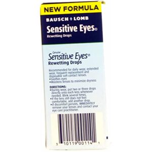 Bausch & Lomb Sensitive Eyes Rewetting Drops 1 oz (Pack of 8)