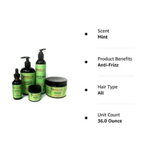 MIELLE Rosemary Mint Organics Infused with Biotin and Encourages Growth Hair Products for Stronger and Healthier Hair and Styling Bundle Set 5 PCS