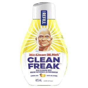 mr. clean, deep cleaning mist multi-surface spray, lemon zest scent refill, 1 count, 16 fl ounce