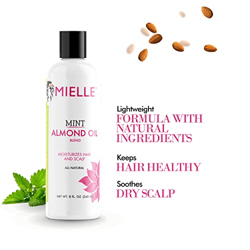 Mielle Organics Mint Almond Oil for Healthy Hair and Scalp, 8 Ounces