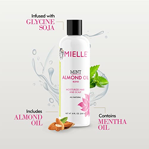 Mielle Organics Mint Almond Oil for Healthy Hair and Scalp, 8 Ounces