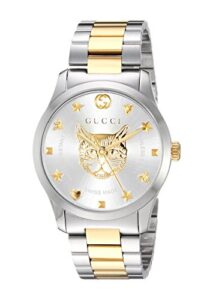 gucci g-timeless – ya1264074 silver/two-tone yellow gold one size