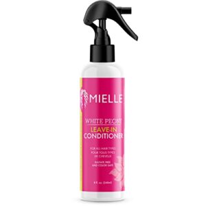 mielle organics white peony sulfate-free leave-in conditioner, color safe, 8 ounces