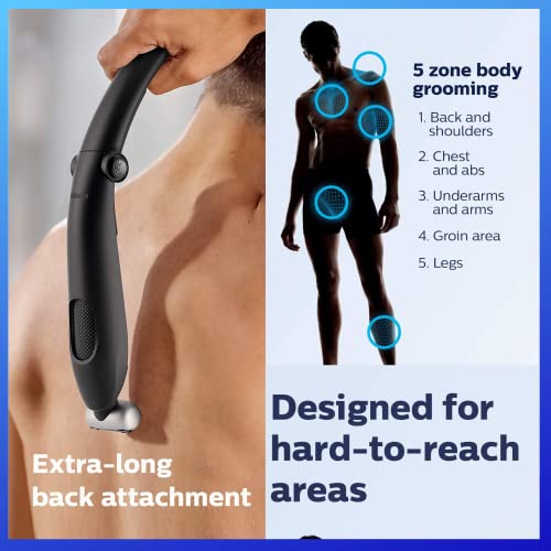 Philips Norelco Body Groomer Series 3000 Body Shaver Showerproof Hair Trimmer for Men with Back Attachment