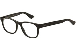 gucci gg0004on 001 black square full-rim men’s eyeglasses