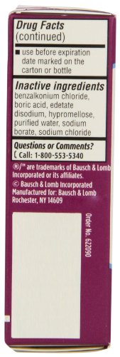 Allergy Eye Drops by Bausch & Lomb, for Itch & Redness Relief, 15 mL