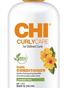 CHI CurlyCare - Curl Conditioner 12 fl oz- Gentle Formula Hydrates Curls, Reduces Frizz While Retaining Curl Shape and Curl Pattern