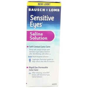 Bausch & Lomb Sensitive Eyes Plus Saline Solution 12 oz (Pack of 5)